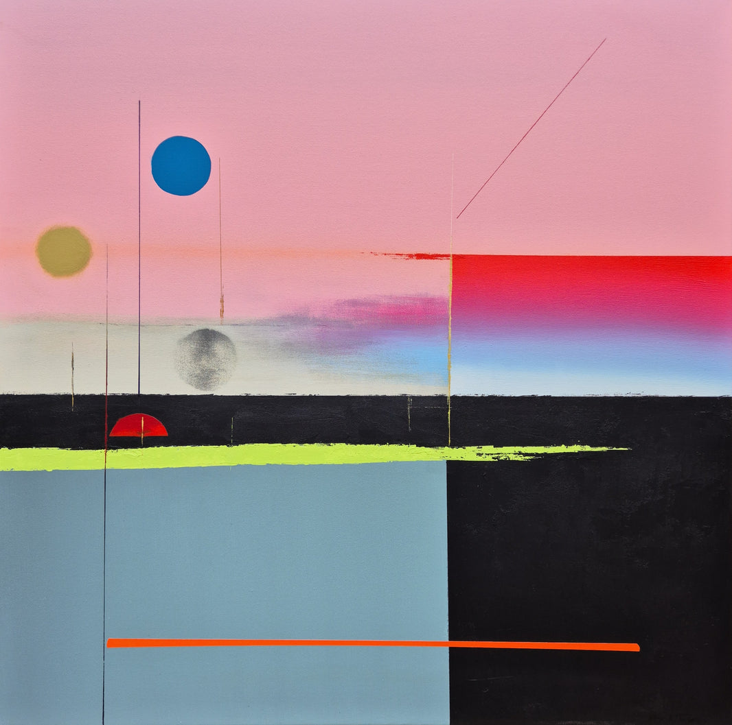 Original Abstract Paintings | Colorful Geometric Art by Albert Tison ...